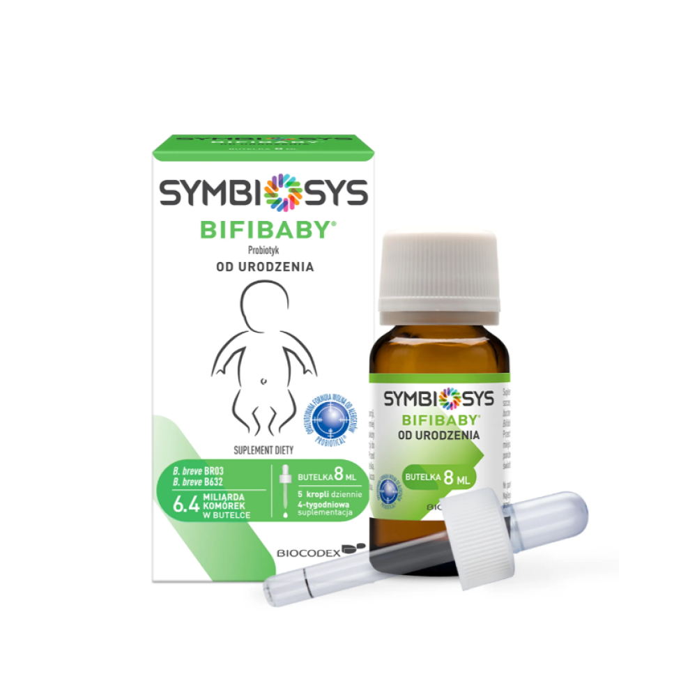 Symbiosys Bifibaby краплі для немовлят від народження, 8 мл — пробіотик ...
