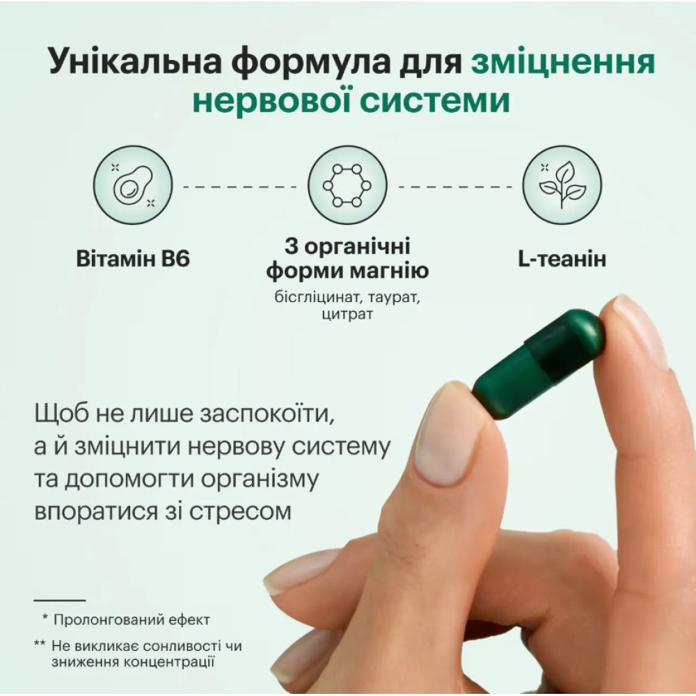 Підтримка нервової системи, магній, Triple Magnesium, Perla Helsa, 60 ...